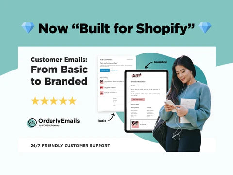 OrderlyEmails is now "Built for Shopify"